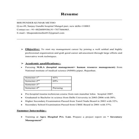 Bhupender resume | DOCX