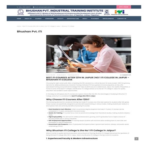 Best Electrician ITI College in Jaipur - Bhushan ITI | PDF