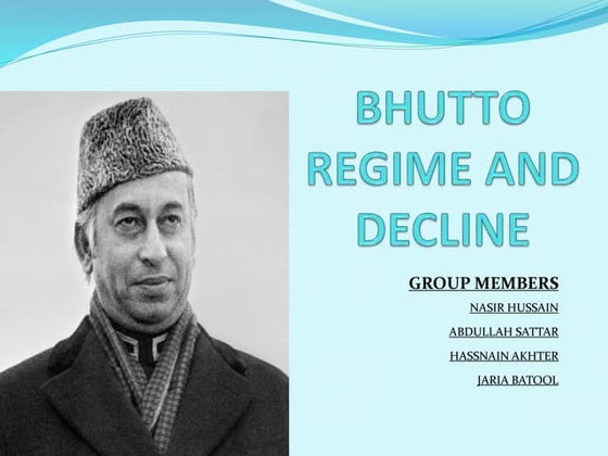 Zulfiqar Ali Bhutto Regime 1971-77 Pakistan | PPT