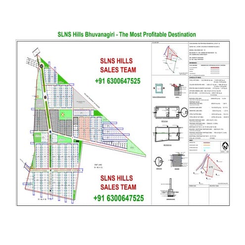 SLNS Hills Bhongir HMDA Approved Final Layout | PDF