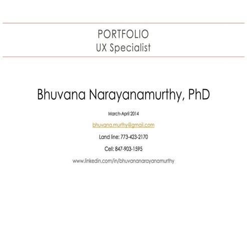 Bhuvana Mobile Portfolio_2014 | PDF