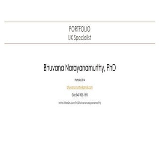 Bhuvana Mobile UX Portfolio Part 2_2014 | PPT