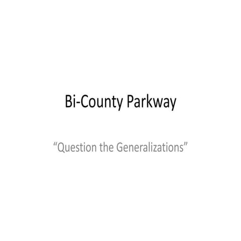 Bi-County Parkway Presentation | PPT