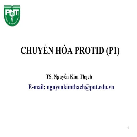 Chuyển Hóa Protid | PDF