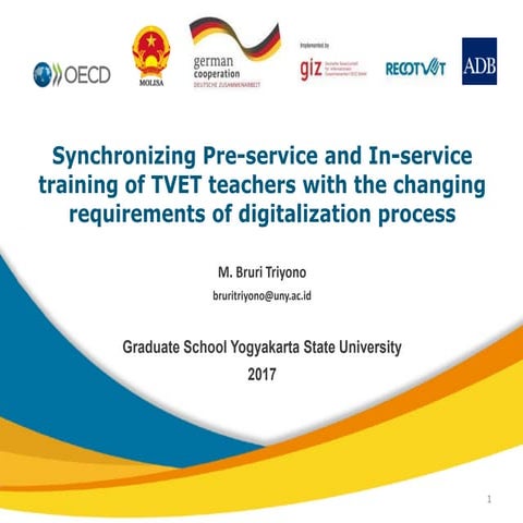 Synchronizing Pre-service and In-service training of TVET teachers with ...