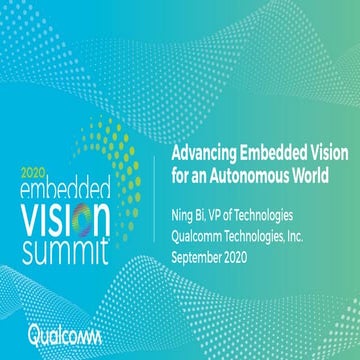 “Advancing Embedded Vision for an Autonomous World,” a Presentation ...