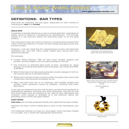 DELMER Gold Bar definitions | PDF
