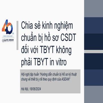 Chia sẻ kinh nghiệm chuẩn bị hồ sơ CSDT đối với TBYT không phải TBYT in ...