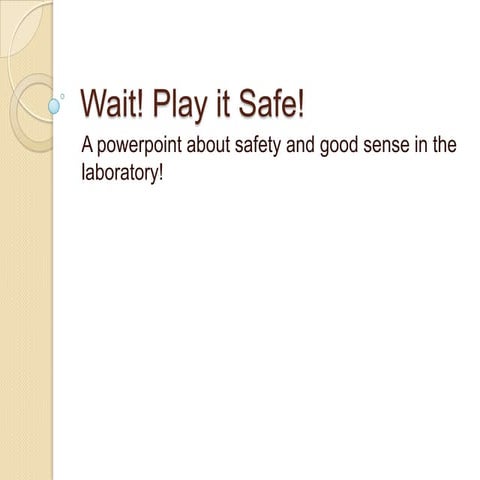 Lab Safety Powerpoint | PPT