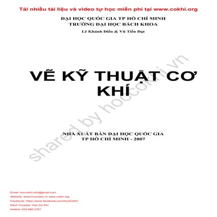 ve ky thuat co khi le khanh dien 136 Bia 1 | PDF