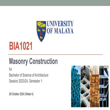 Modern Masonry Construction in Buildings | PDF