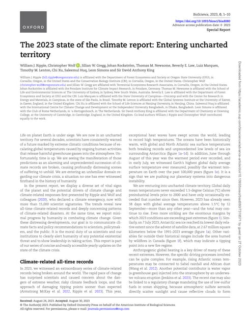The 2024 state of the climate report: Perilous times on planet Earth | PDF