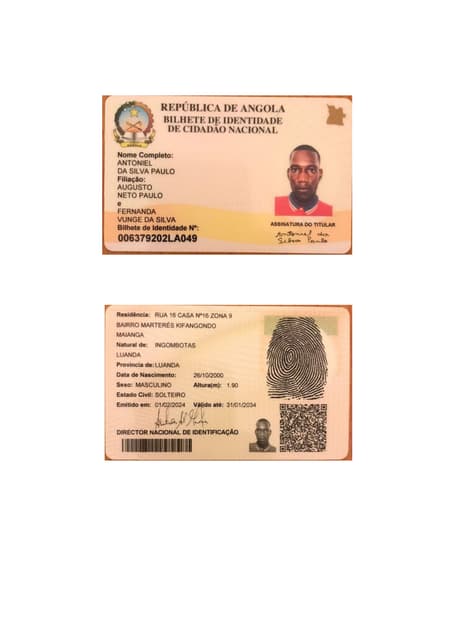 PASSAPORTE MODELO ANGOLANO LIZELCIA NETO | PDF