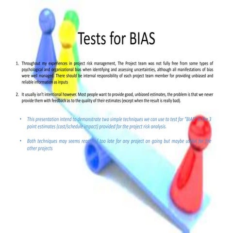 Bias assessment methods in project risk management | PPT