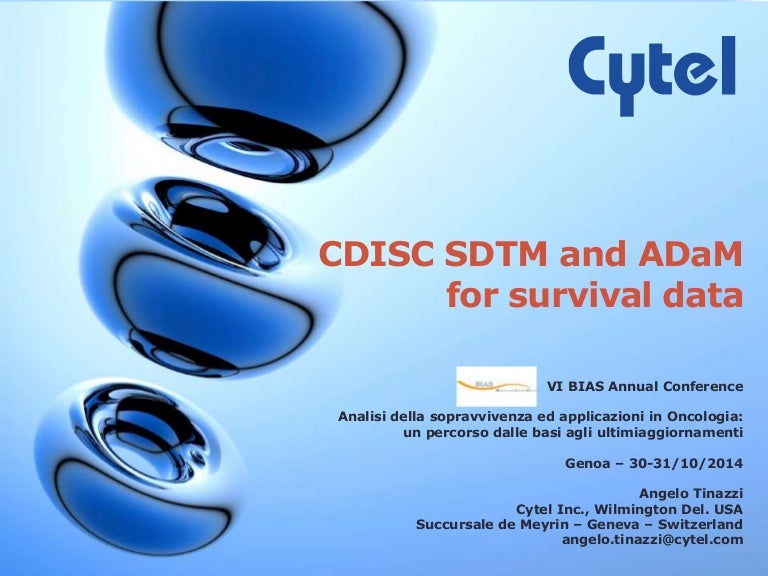 Cdisc Sdtm And Adam For Survival Data