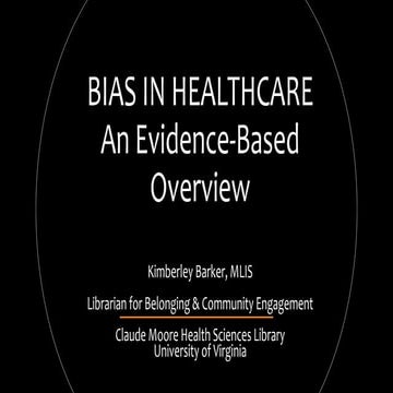 Bias in Healthcare: An Evidence-Based Overview | PDF
