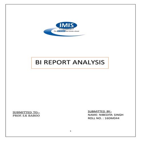Business intelligence report | DOCX