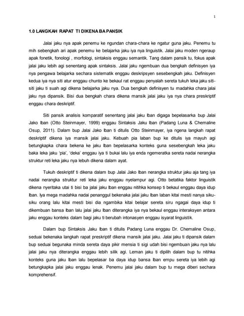 Nota Semantik Jaku Iban | DOCX