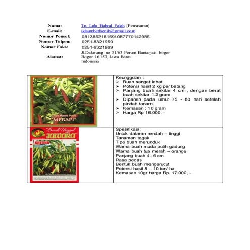 Bibit cabe rawit | PDF