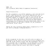 BIBL 104New Testament Bible Study Assignment InstructionsG | DOCX