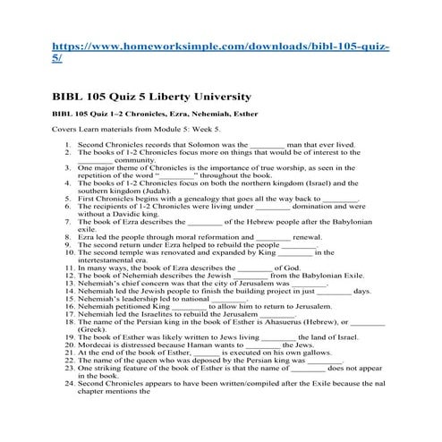 BIBL 105 Quiz 5 Liberty University Homeworksimple.com.docx