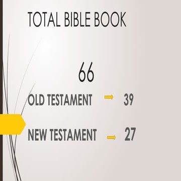 Total books in bible old testament and new testament | PPTX
