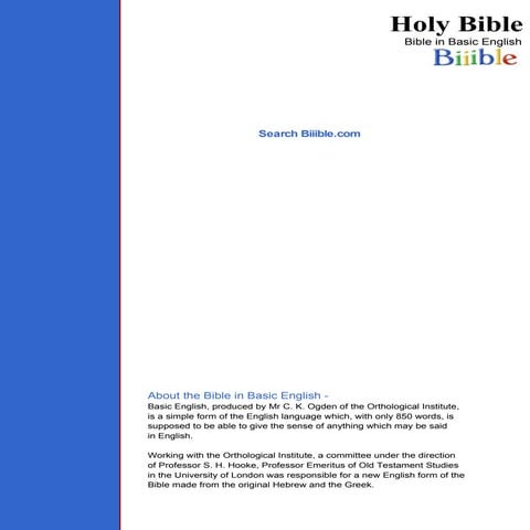 Bible bible in basic english - bbe | PDF | Christianity | Religion ...