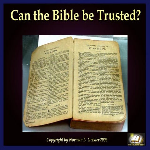 Bible Evidence | PPT