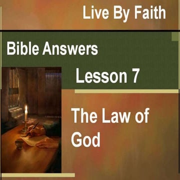 Bible answers Seven - The Law of God | PPT