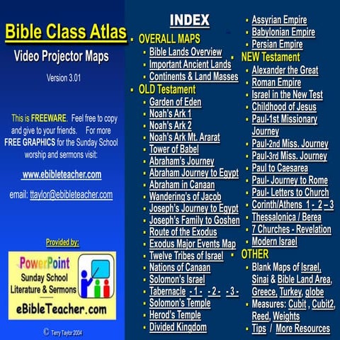 Bible Class Maps | PPTX