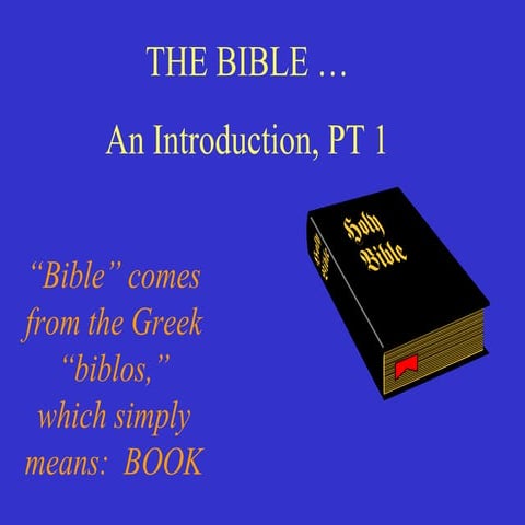 Bible intro pt 1 | PPT