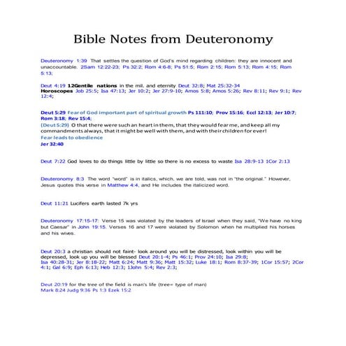 Bible notes from Joshua | DOCX