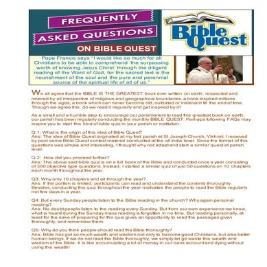 Bible quest fa qs | PDF
