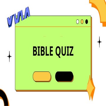Comprehensive Bible Quiz: Questions on Biblical Figures and Events | PPTX