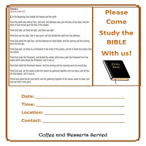 Bible study flyer | PDF