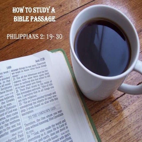 How To Study A Bible Passage | PPTX