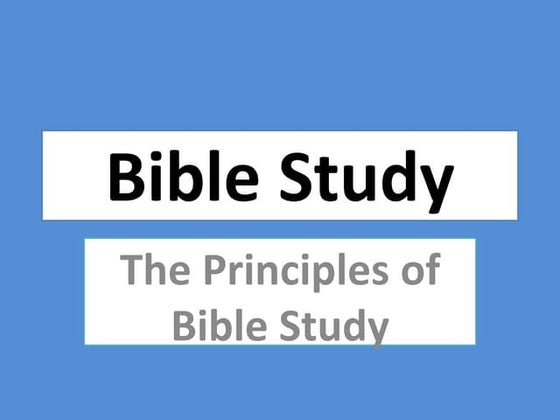 six rules for bible study | PPT