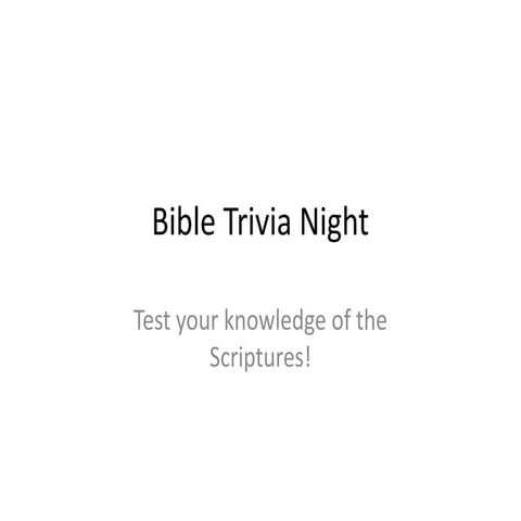 Bible_Trivia_PowerPoint for you to enjoy | PPTX