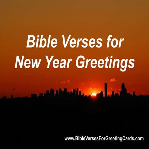 Bible Verses for New Year Greetings | PPTX | Christianity | Religion ...