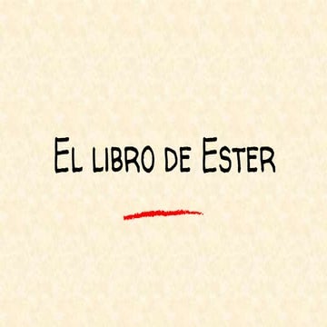 El libro de Ester | PPTX