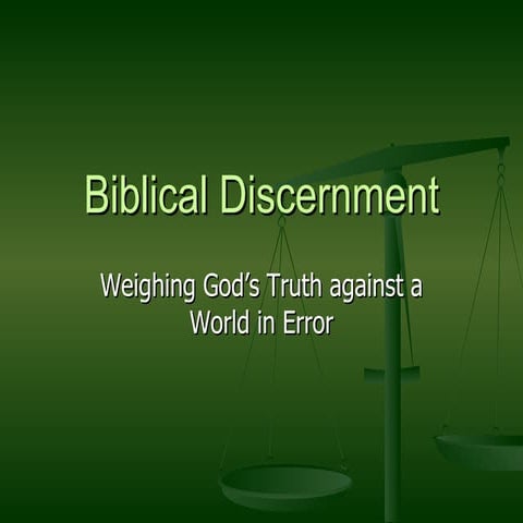 Biblical Discernment02 | PPT