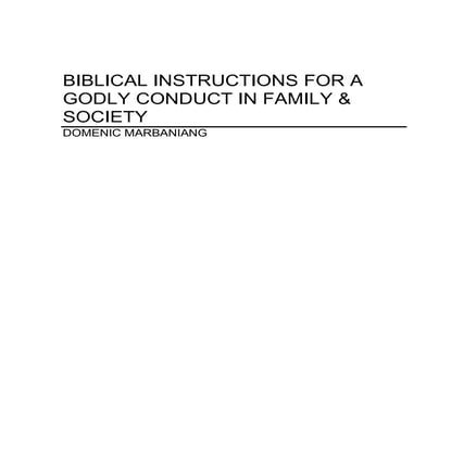 Biblical instructions for a godly family | PDF