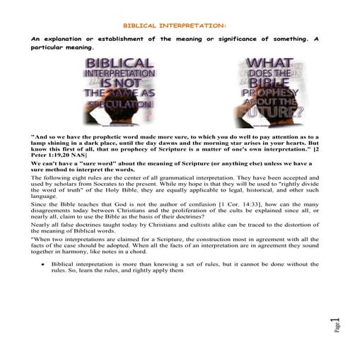 Biblical interpretation 1 | DOCX