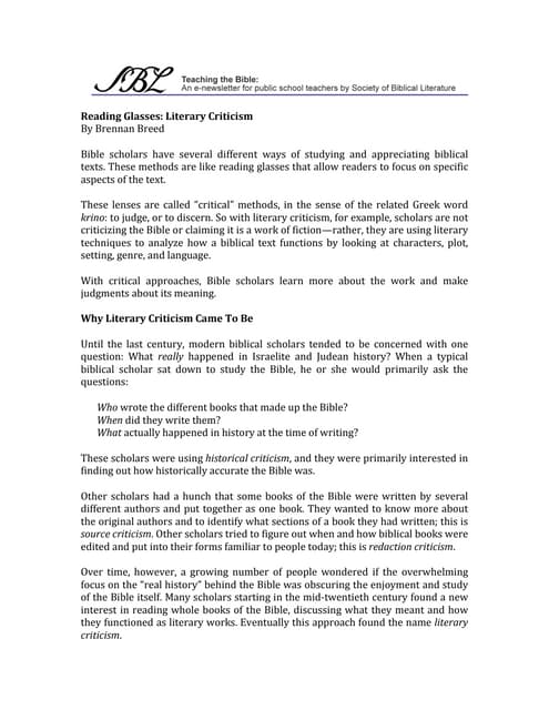 Historical criticism | PPTX