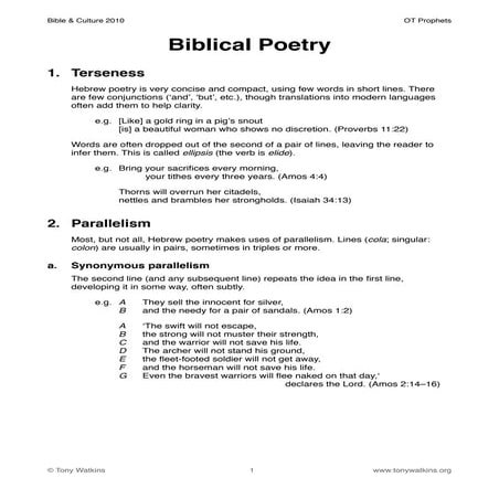 Biblical poetry | PDF
