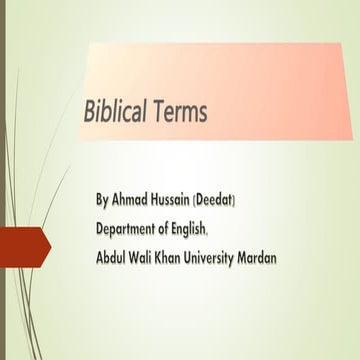 Biblical terms | PPTX