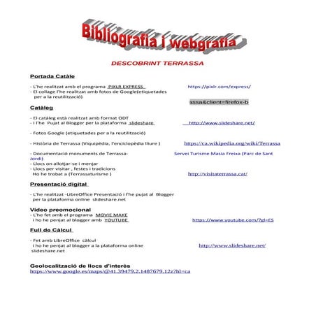 Bibliografia i webgrafia | ODT