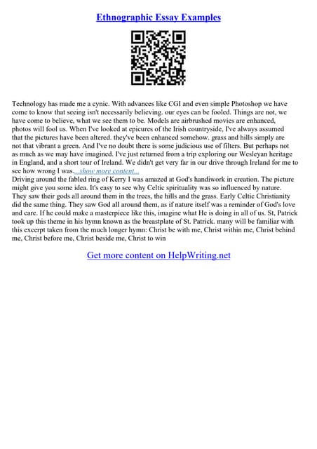 Ethnographic Review Sample | PPT