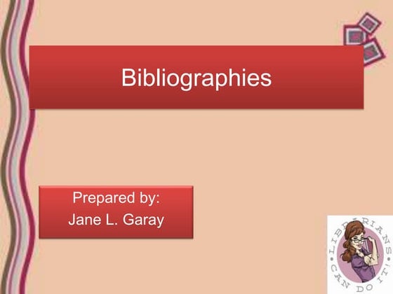 How to Write Your Bibliography | PPT | Science