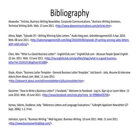 Bibliography | PPTX
